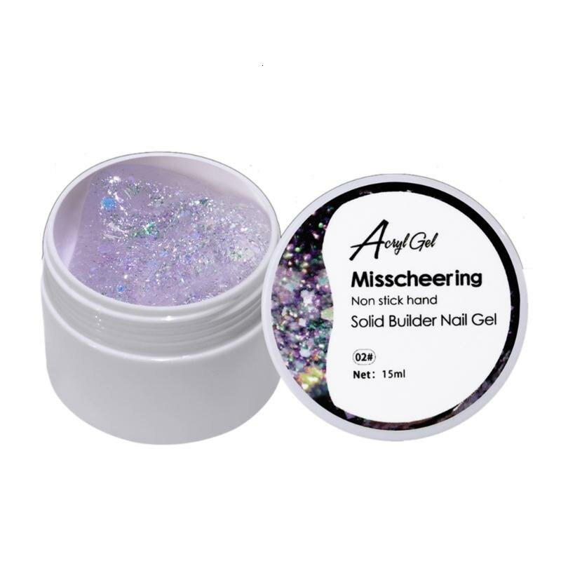 Гель-бьюilder для ногтей с блестками, 02