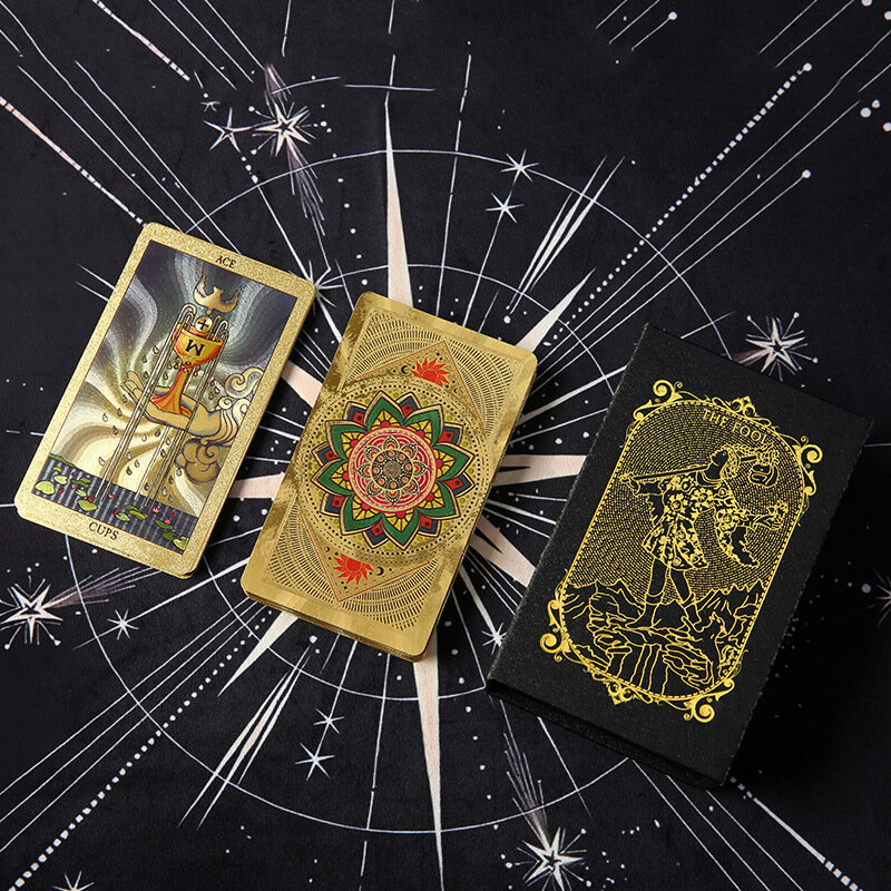 Кросс-бордерные популярные карты Таро, оригинальный полный набор карт Таро, PET водонепроницаемые карты для настольных игр, настраиваемые карты Таро