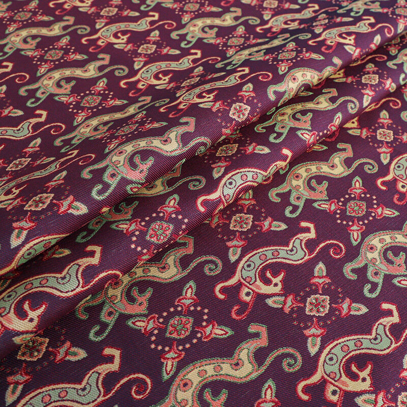 2025 TY015 Цветочный Леопардовый Принт Новый Китайский Стиль Имитация Сычуаньского Брокада Ткань Жилет Ханфу Куртка Материал Брокада Одежда Ткань