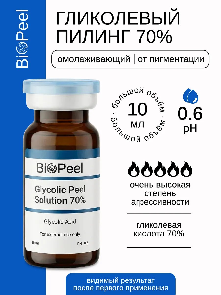 Original Glycolic Peel Гликолевый пилинг 70% для Красоты