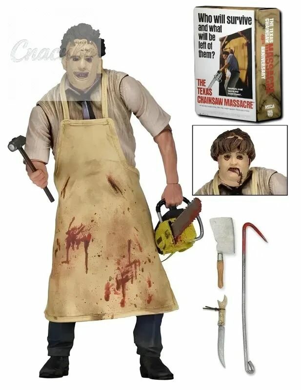 Фигурка Leatherface из 'Техасской резни бензопилой' 40-я юбилейная версия (18 см)