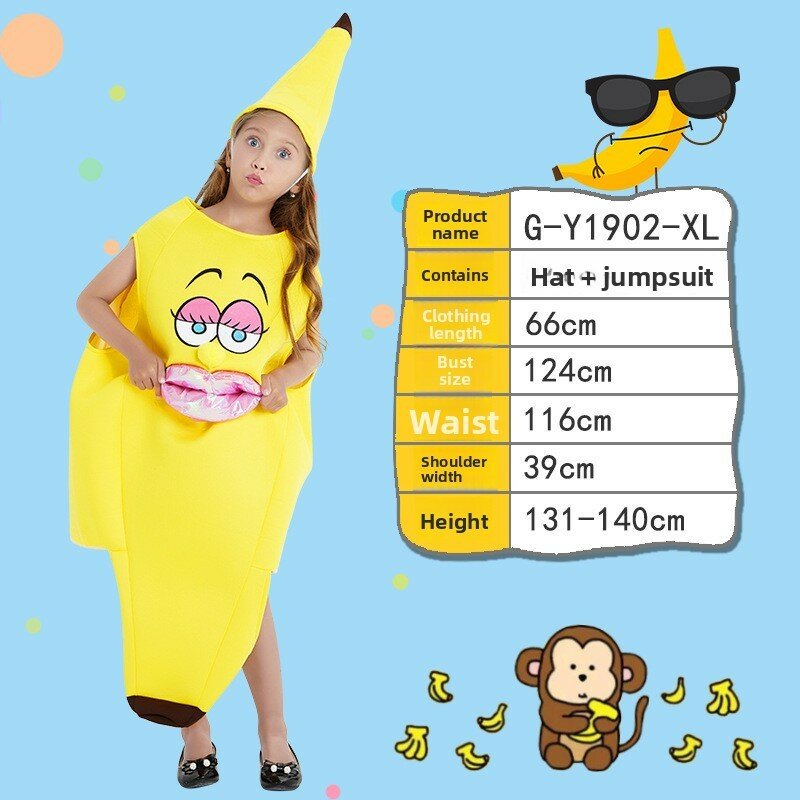 Fantasy theme banana dress for adult party occasions girl xl