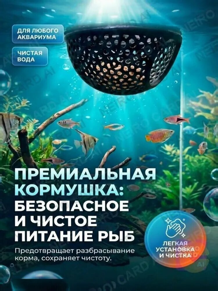 Декорация для аквариума, укрытие для рыб с кормушкой, аксессуар для оформления аквариума