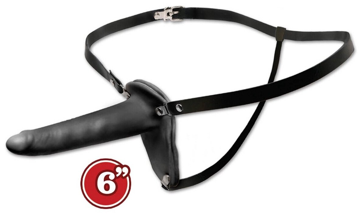 Женский тонкий страпон Beginners Penetrix Strap-on - 15 см, Pipedream, латекс, черный