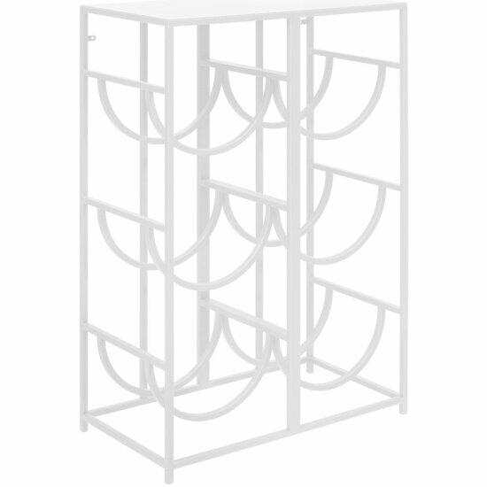 Подставка для бутылок Greenween 6 с водой со столиком для кулера, белая