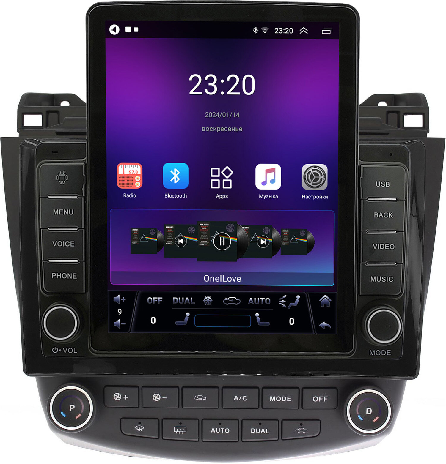 Штатная магнитола Honda Accord 7 2002-2008 (Тип 1) Canbox GTR095-1073 на Android 10 (QLed, 4/64, DSP, CarPlay)