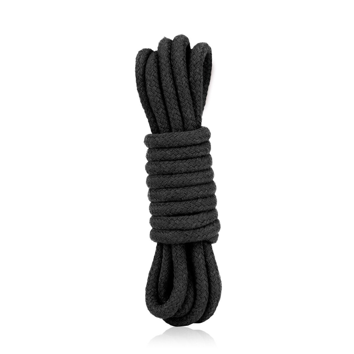 Черная хлопковая веревка 5 м для связывания "Bondage Rope" для двоих