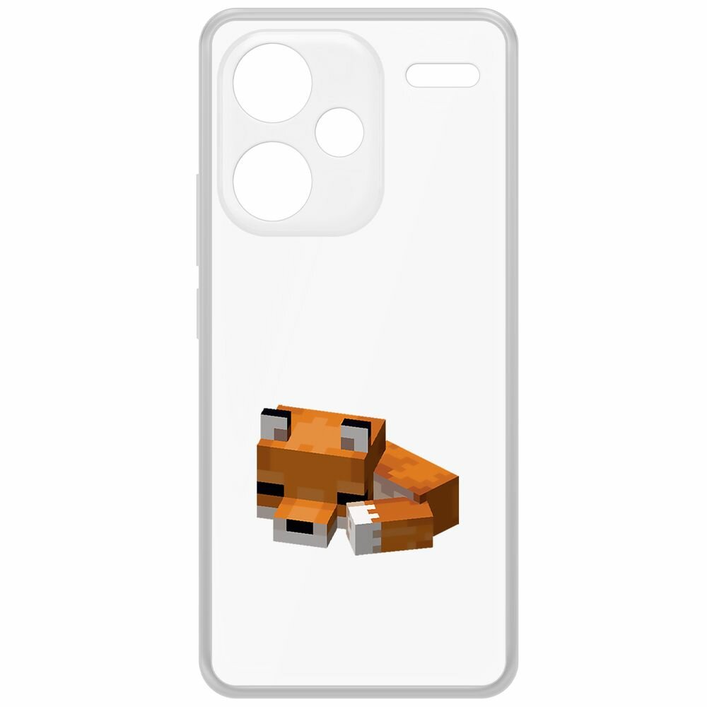 Чехол-накладка Krutoff Clear Case Minecraft-Спящий Лисенок для Xiaomi Redmi Note 13 Pro+ 5G