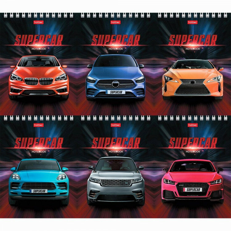 Блокнот А6 мягкая обложка на гребне 40 листов Hatber Машины клетка арт 40Б6B1гр. Количество в наборе 18 шт.
