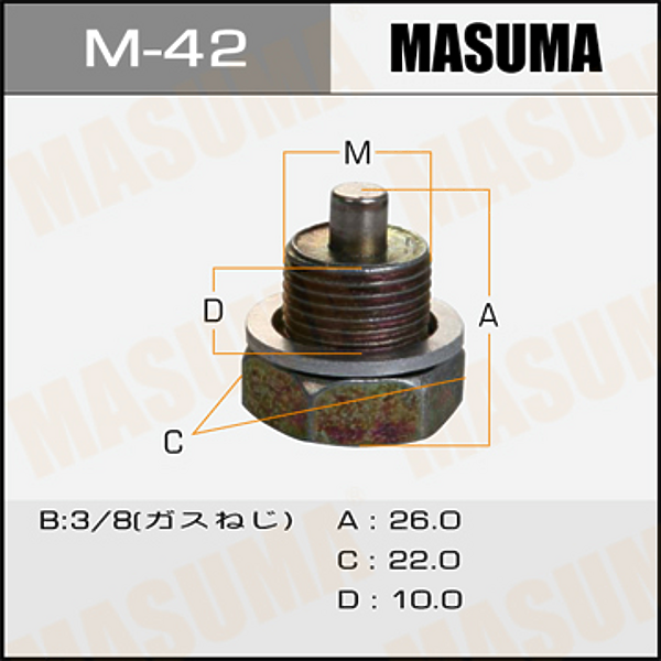 MASUMA M-42 \ Nissan (Ниссан) универсальная c прокладкой m16 l=10