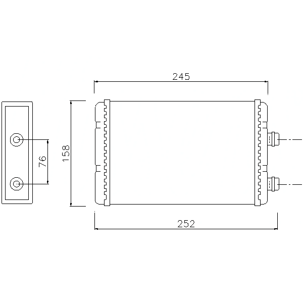 NISSENS 71451 (46722928 / 46722950 / 46722976) радиатор печки\ Fiat (Фиат) doblo / Punto (Пунто) 1.2-1.6i / 1.9jtd 99