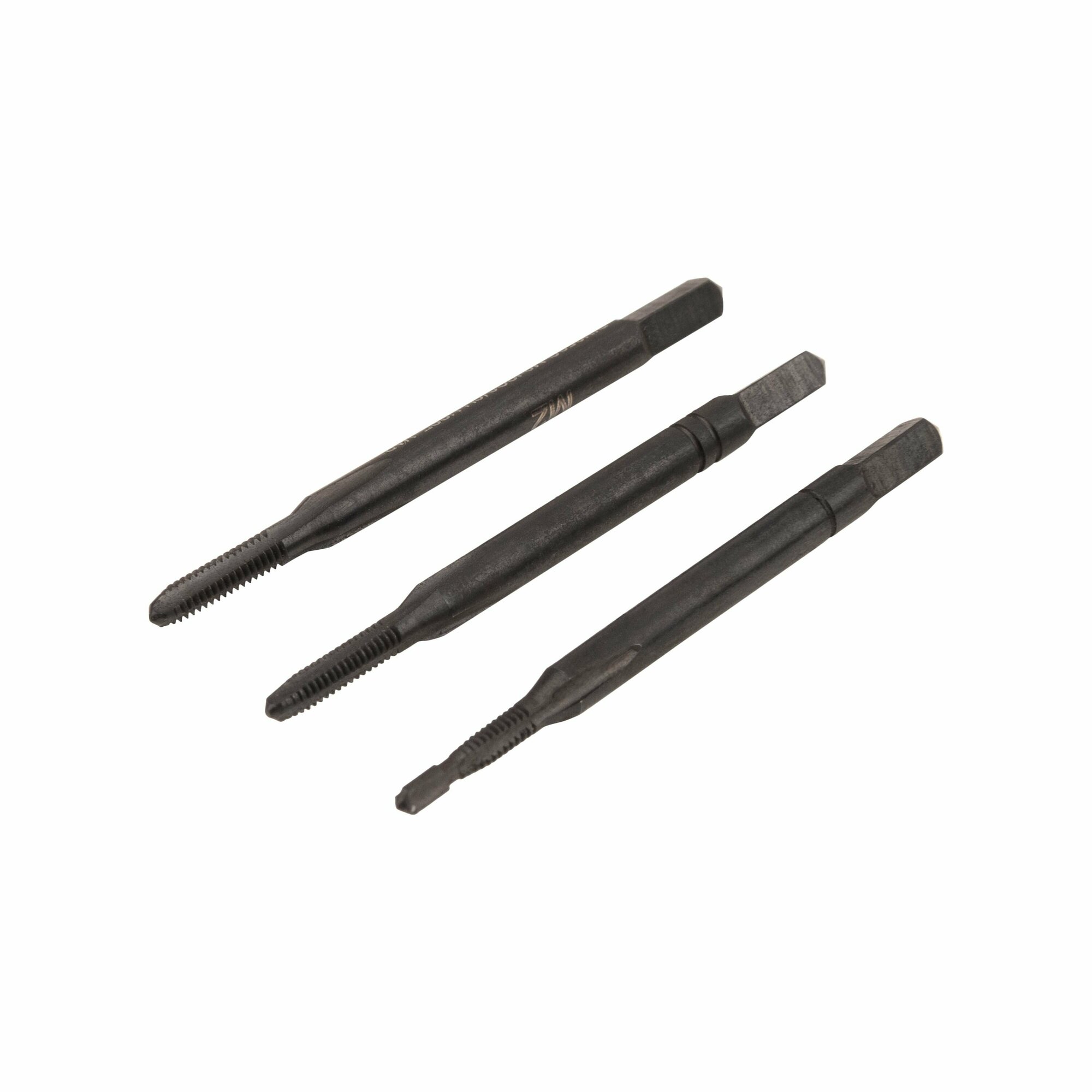 Набор метчиков NORGAU Industrial М 2 из HSS-E/VAP, по стали, чугуну и цветным металлам, 3 предмета.