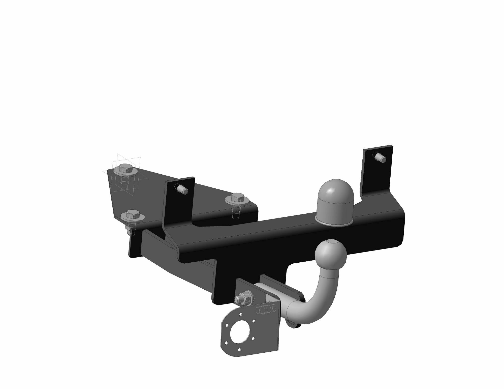 Фаркоп (тягово-сцепное устройство) Oris (Bosal) на Лада Гранта хетчбек 2014-2022, арт:1219-AN-2