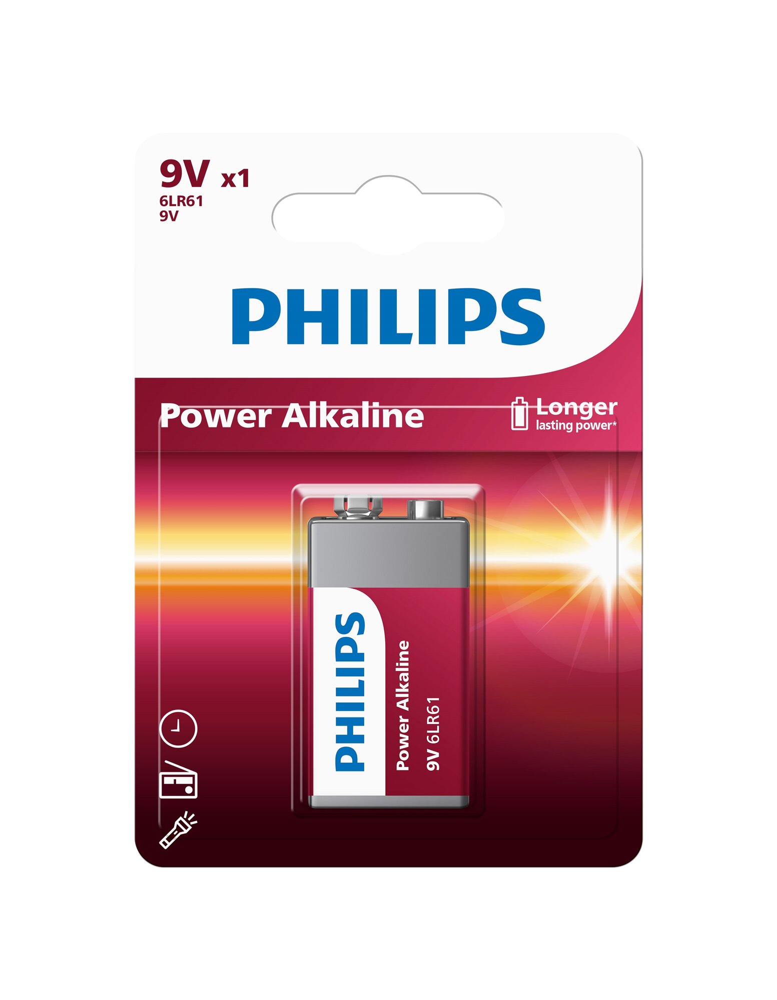 Батарейка 6LR61 крона (PHILIPS) (1шт.) Power