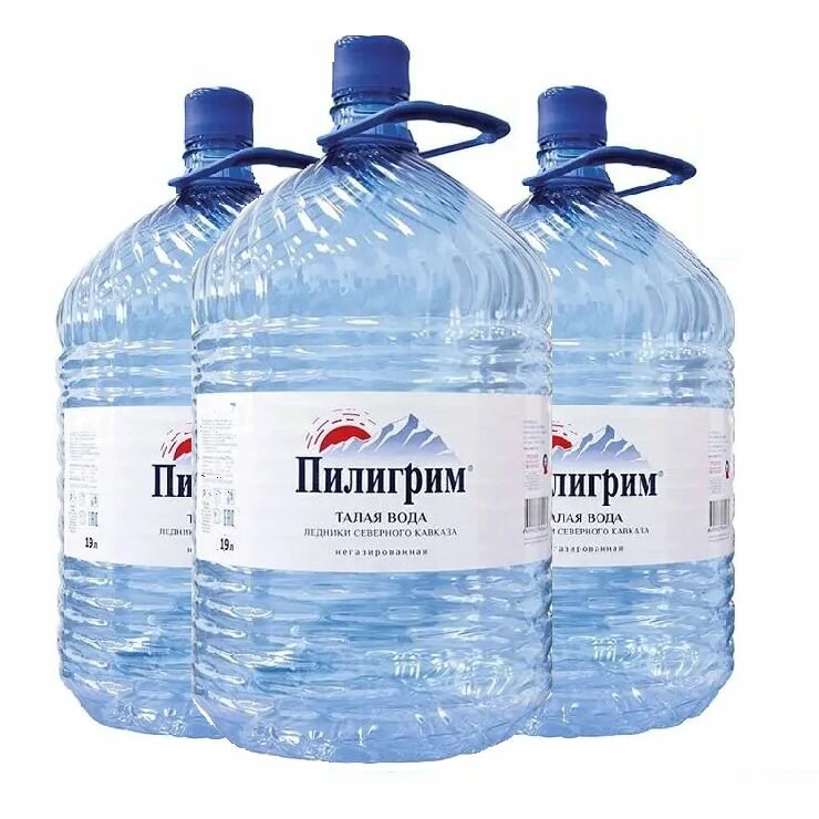 Вода ледниковая Пилигрим, 19 литров (разовая бутыль), 3 шт