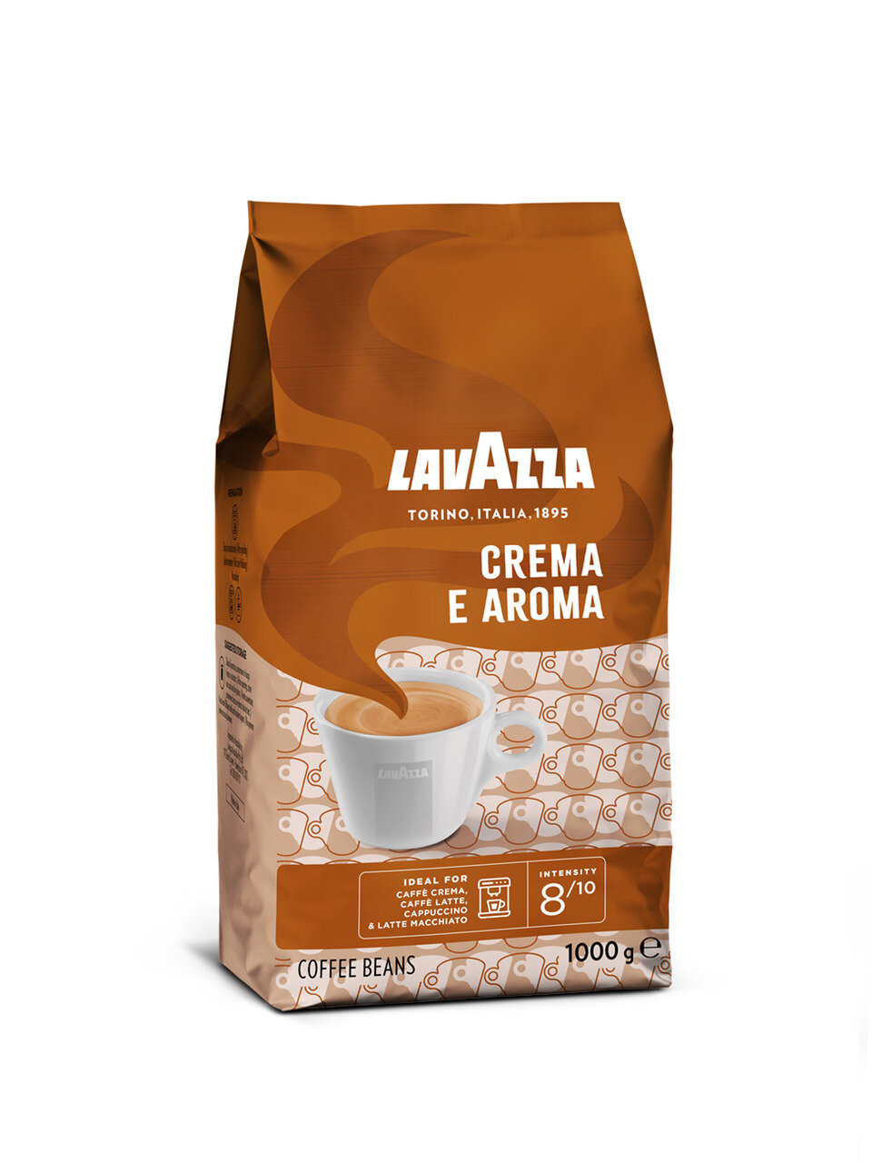 Кофе зерновой LAVAZZA Crema e Aroma натуральный жареный, 1кг x 5 упаковок