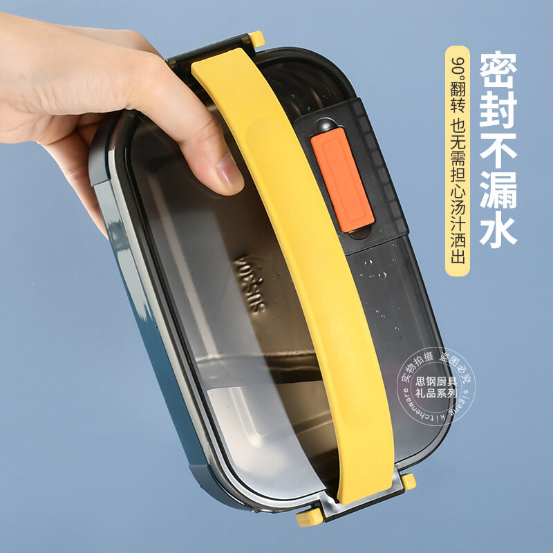 304 нержавеющая сталь изолированный тройной ряд герметичный обеденный контейнер для микроволновки, 27 шт. в коробке