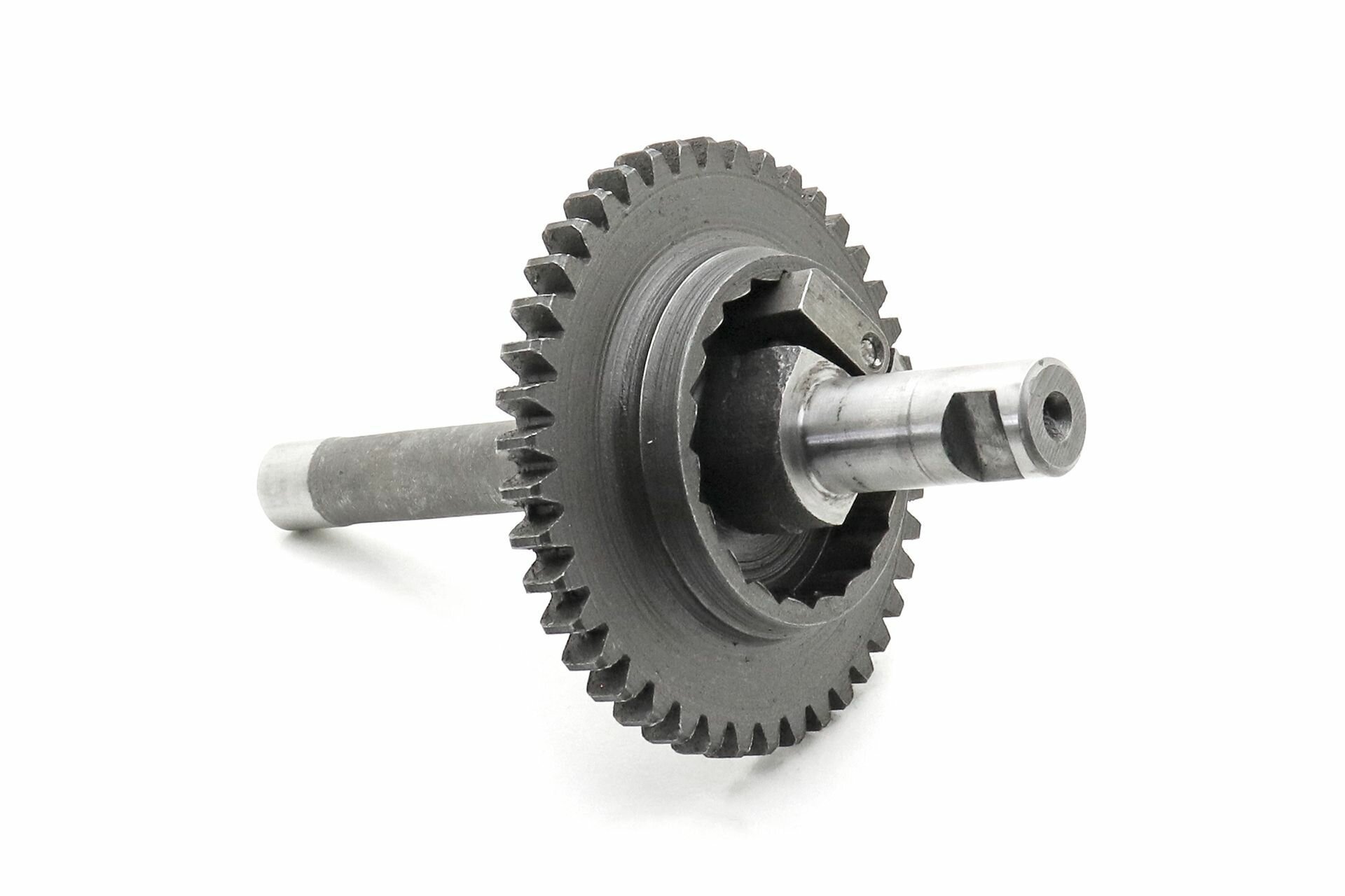 Вал Урал кикстартера в сборе с шестерней пуск. мех-ма (7204408Б) (для мотоциклов без заднего хода)