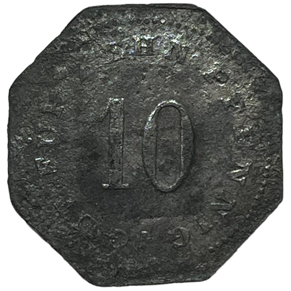 Германия (Германская Империя) Бад-Тёльц 10 пфеннигов 1917 г.