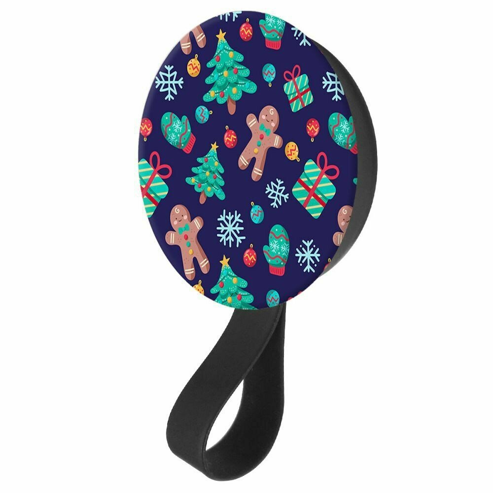 Кольцо-держатель с зеркалом Krutoff для телефона Прянички и елочки