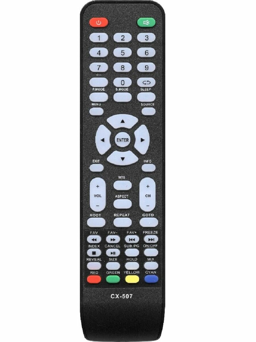 Пульт CX-507 для телевизора Akai HELIX Telefunken DNS Hyundai Galatec Mystery Nordstar.