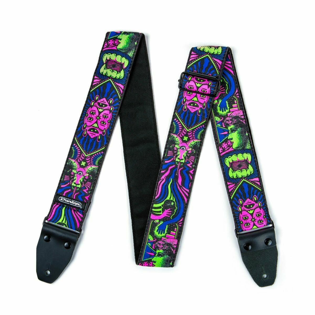 Ремень для гитары Dunlop ILD05 I Love Dust Fangs Green