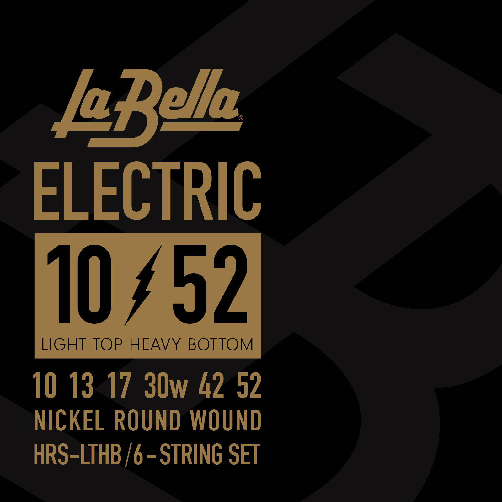 Струны для электрогитары La Bella Hard Rockin Steel Drop Six HRS-LTHB 10-52
