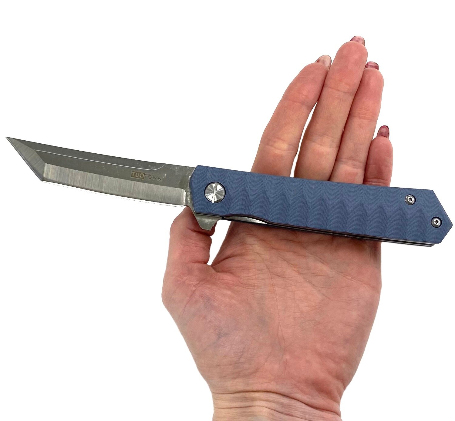 Складной нож TuoTown DBSW-TUO-GB, сталь D2, рукоять G10 navy