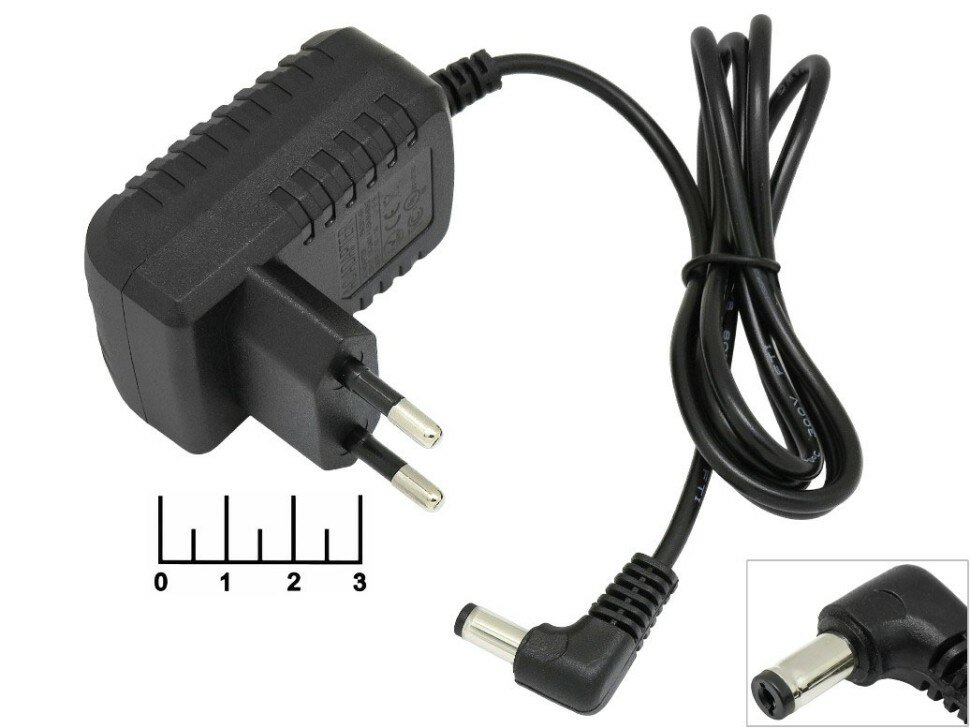 Блок питания 6V 1A AC-N343-BU импульсный (5.5*2.1) (угол)