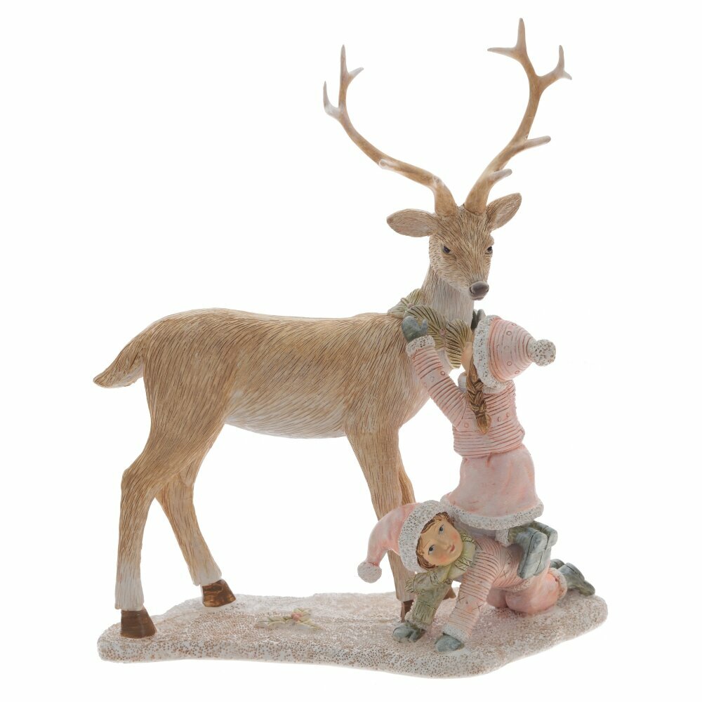 Фигурка Олень и дети, 20х9х23,5 см KSM-811090