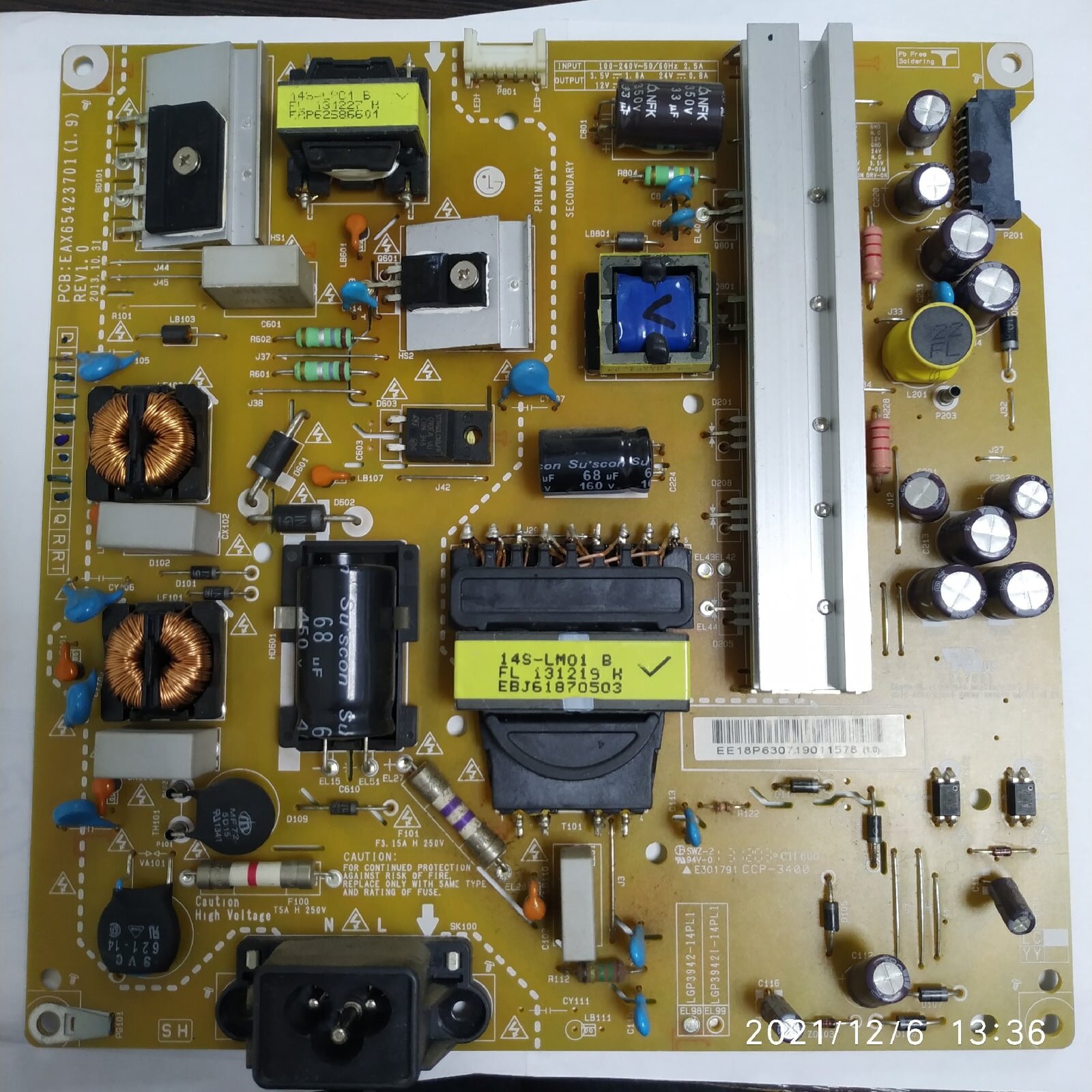 PowerBoard (EAX65423701) для LG 42LB582V Б/У с разбора