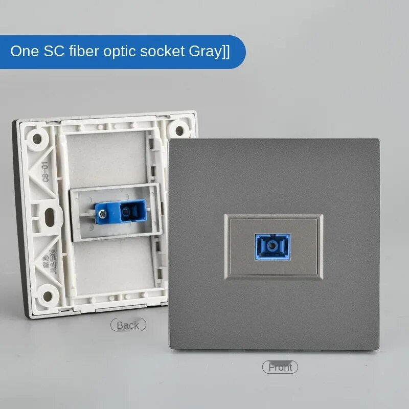 Однопортовая настенная оптическая панель Depo Guye gray