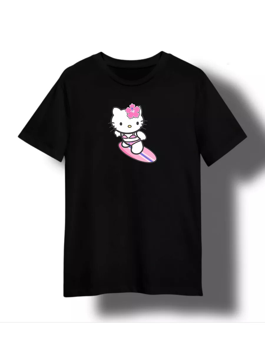 Футболка Hello Kitty на серфинге