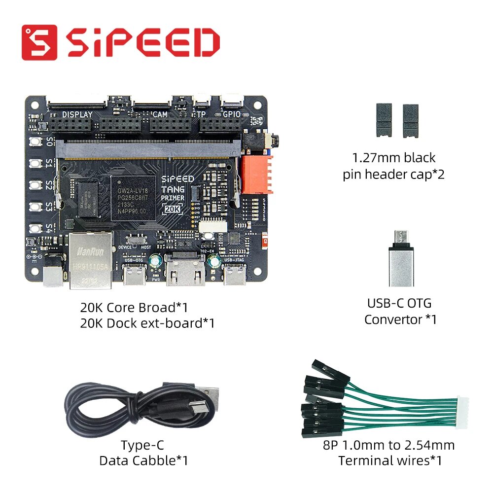 Sipeed Tang Primer 20K FPGA GoAI Core Board 20K Dock Kits