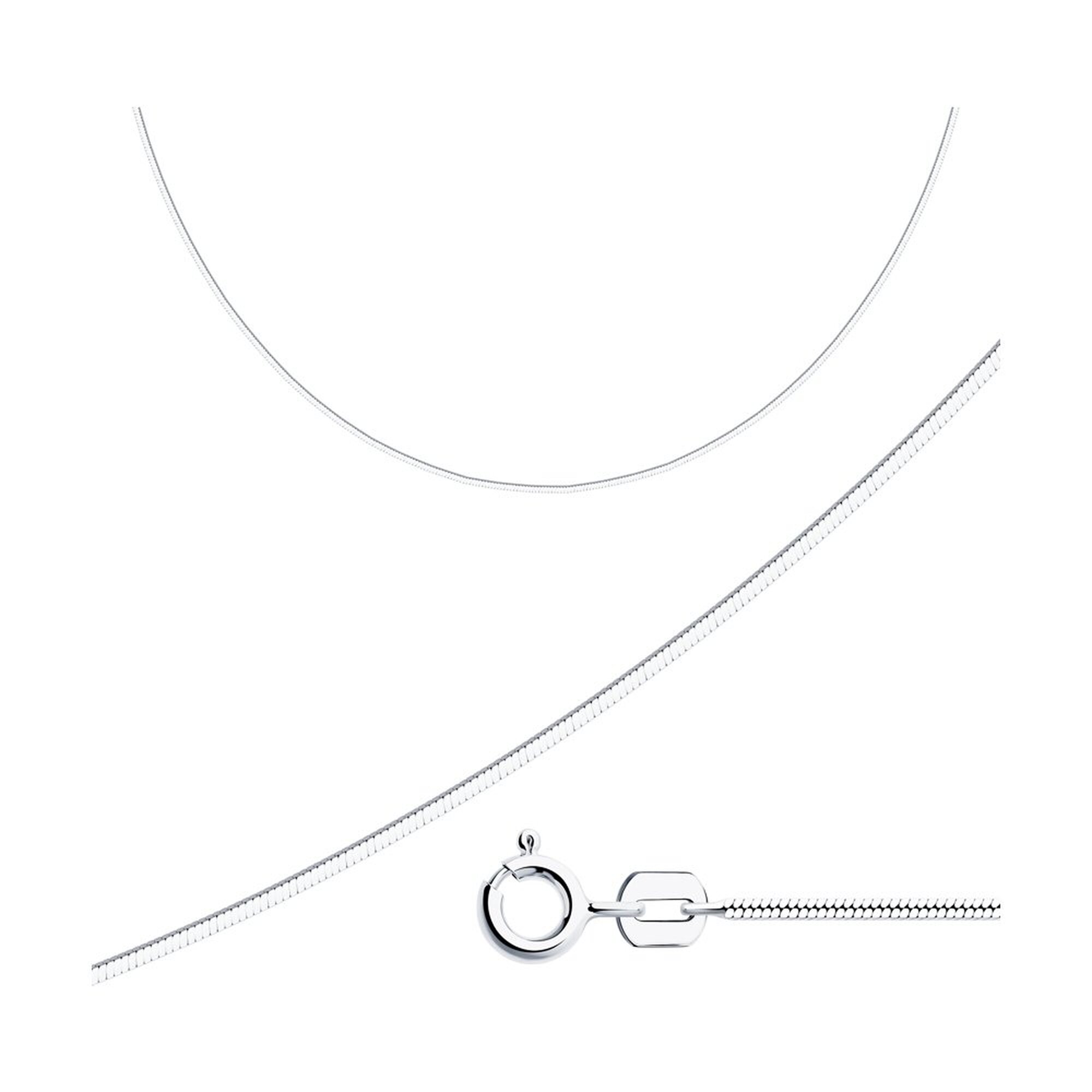 Цепь серебро, 925 проба, родирование