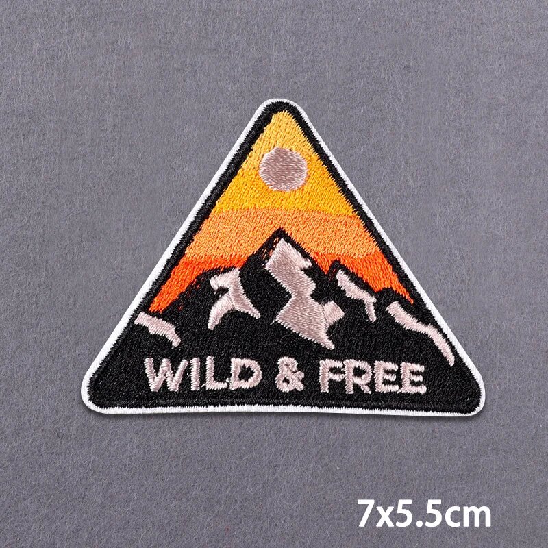 Кемпинговые горы, железные нашивки, нашивки с вышивкой «сделай сам», для одежды, джинсов, куртки и рюкзака, плавкая нашивка для приключений