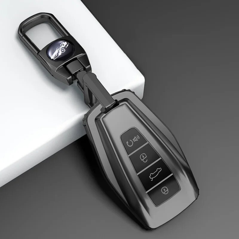 Чехол для автомобильного ключа с полным сигналом для Geely, многоцветный чехол для ключей Geely Coolray 2024 X6, аксессуары Emgrand Global Hawk GX7 Grey set 1