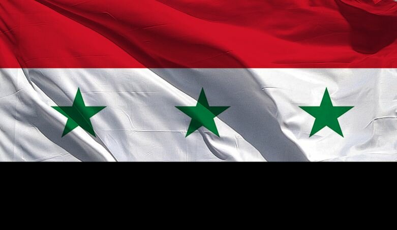 Флаг Сирии, 70х105 см на сетке