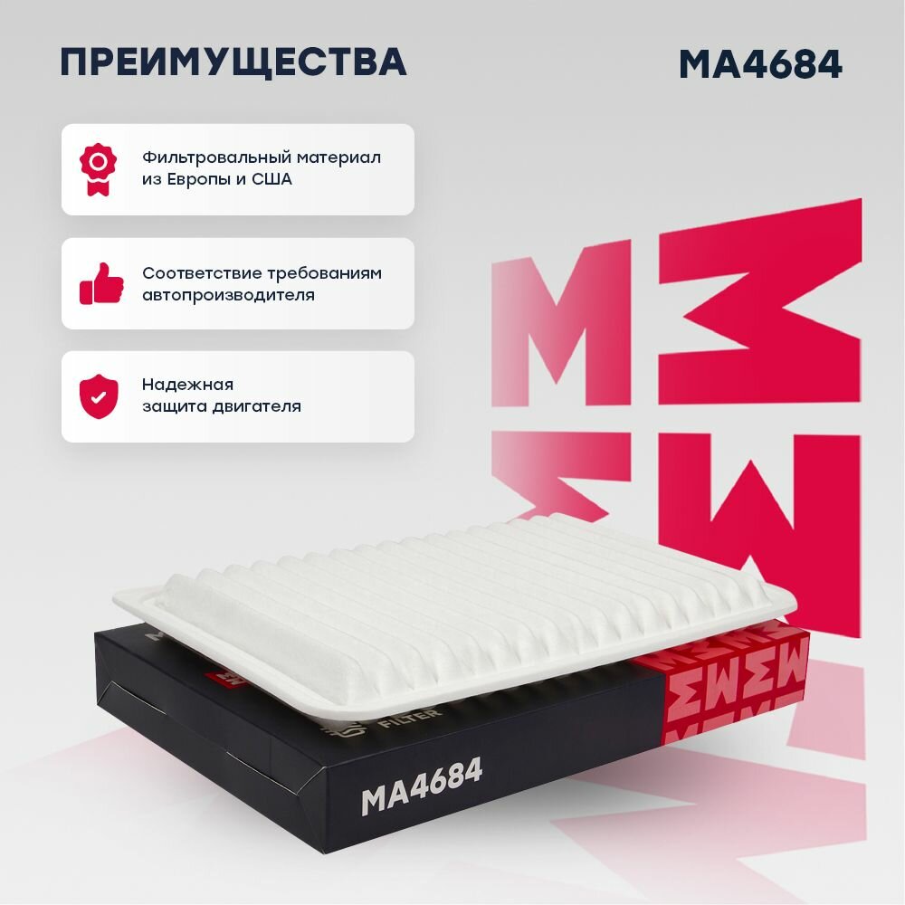 MARSHALL фильтр воздушный MAZDA 2 II 07- / 3 I, II 03- / DEMIO III 07- MA4684