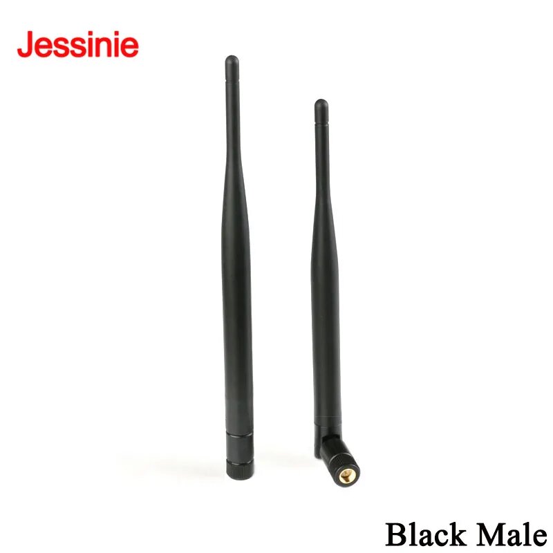 Jessinie RP-SMA 2.4-2.5GHZ 6DBI 50ohm WI-FI Антенна Black Male