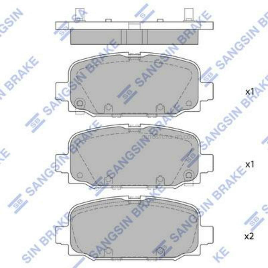 SANGSIN BRAKE SP4283 Колодки тормозные