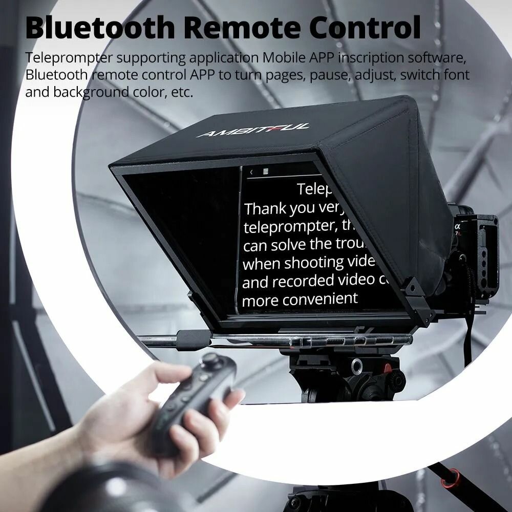Ambitful T14 телесуфлер большой экран интервью складной для DSLR камера живая