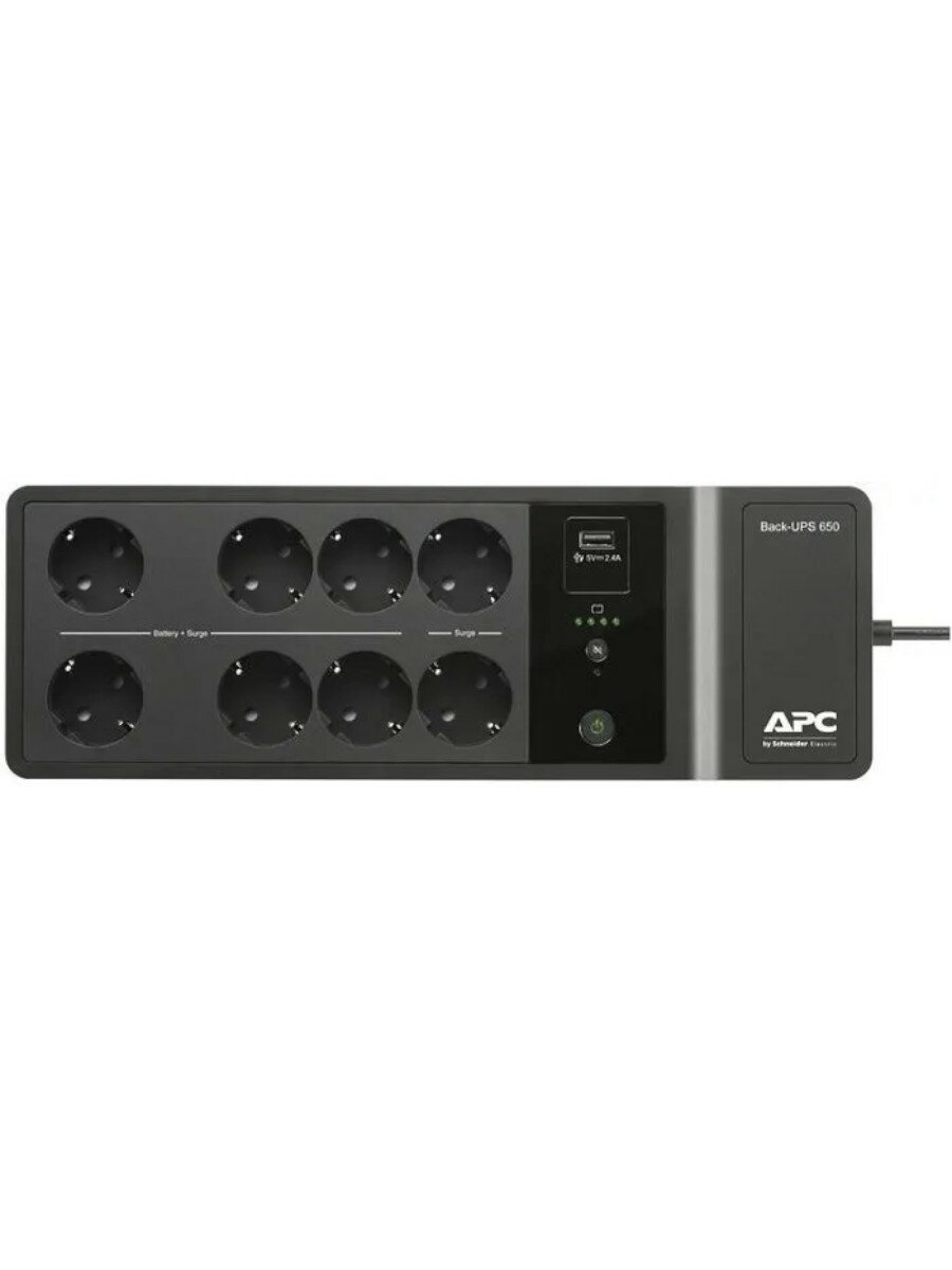ИБП Источник бесперебойного питания APC Back-UPS BE650G2-GR, 650 ВА, 2 USB-порта