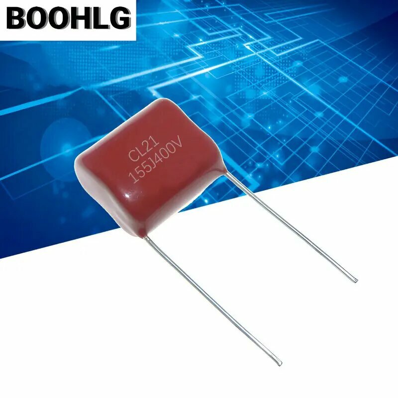10 шт. 400V155J 1,5 мкФ шаг 15 мм 400 В 155 1500nf CL21 полипропиленовый пленочный конденсатор