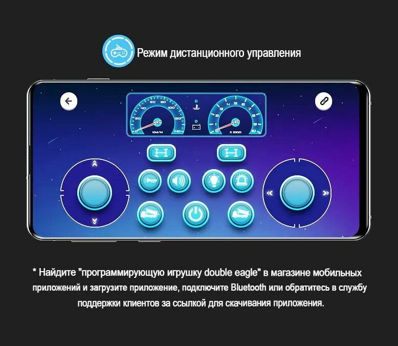 Радиоуправляемый самосвал Double Eagle Mercedes-Benz Arocs RTR, программируемый, масштаб 1:20 2.4G