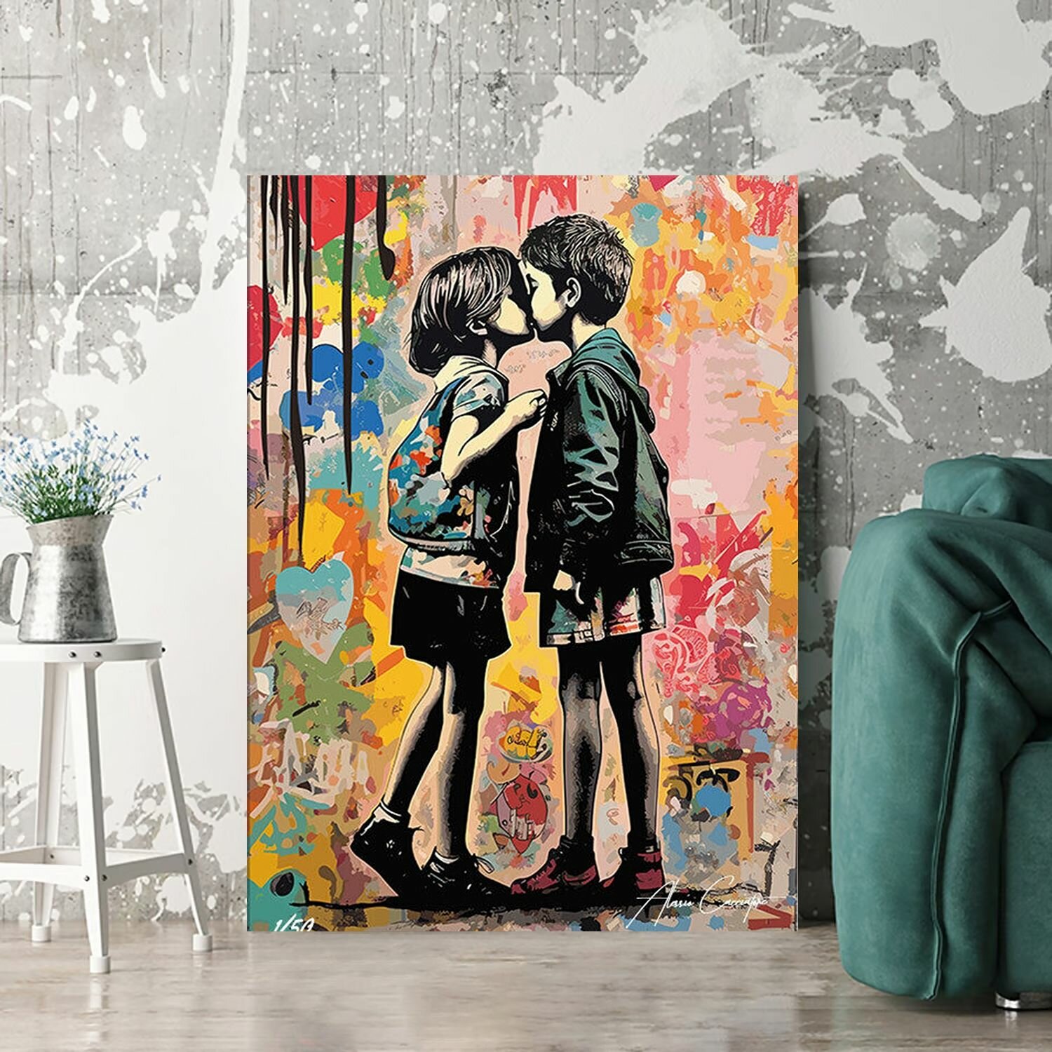 Картина на стену граффити, уличное искусство, 40х60 см.