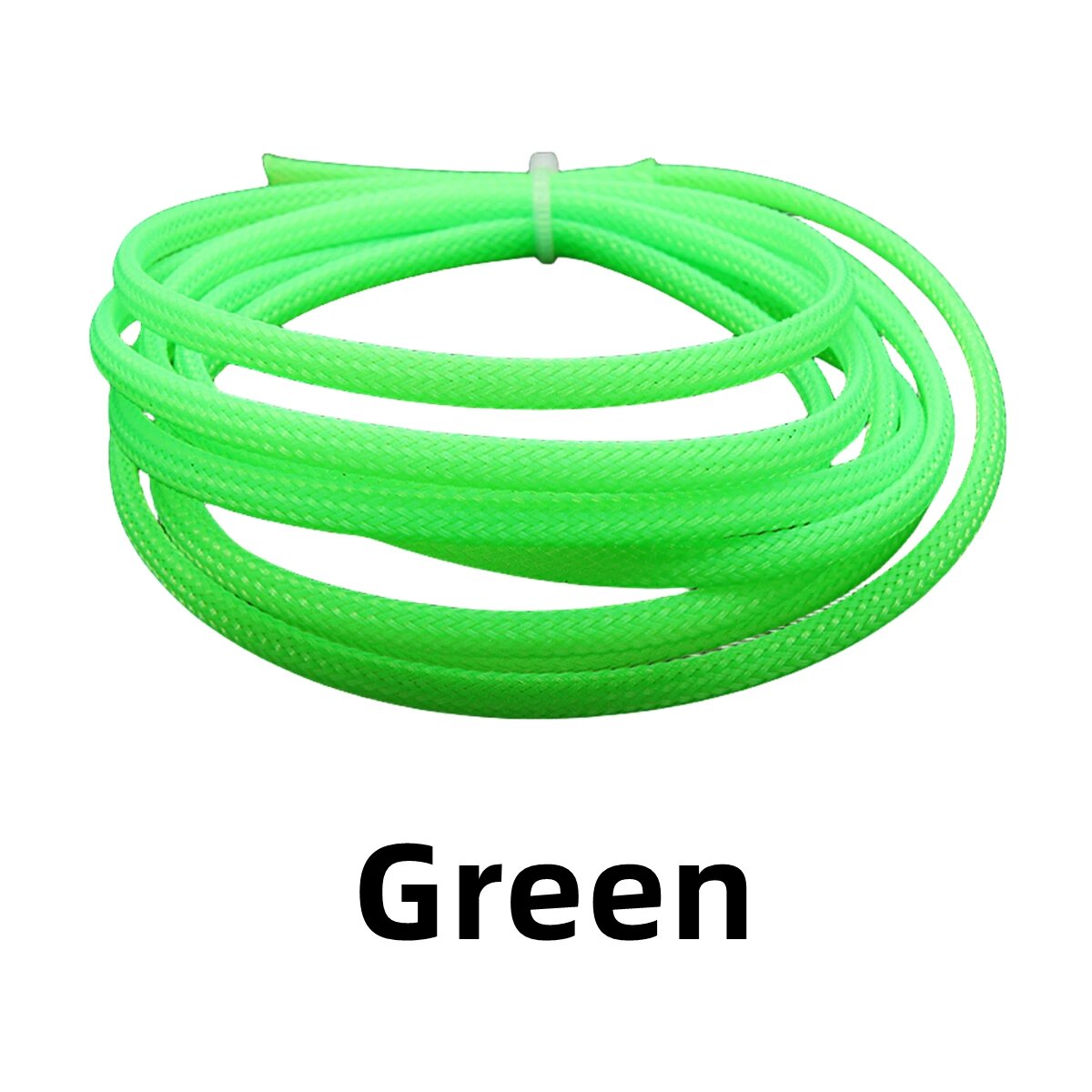 Кабельный рукав виниловый YQSiNYUE спиральная оплетка 5 метров черный зеленый, 1 Meter, 3MM