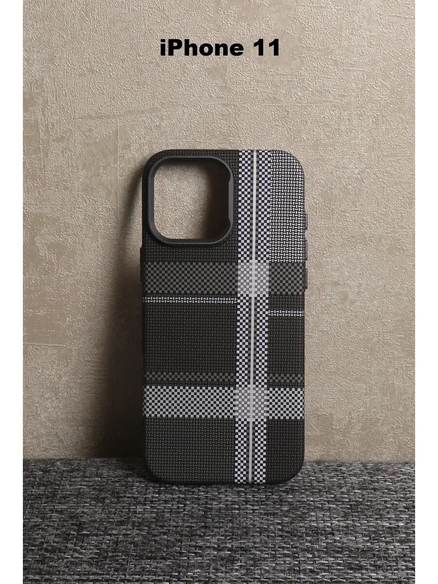 Чехол для iPhone 11 с MagSafe, имитация карбона, матовый, ударопрочный, с магнитным креплением