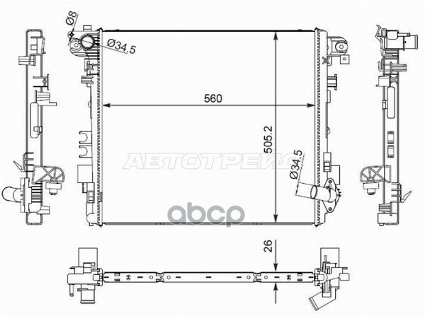 Запчасть системы охлаждения Sat ST100100 системы охлаждения Jeep Wrangler