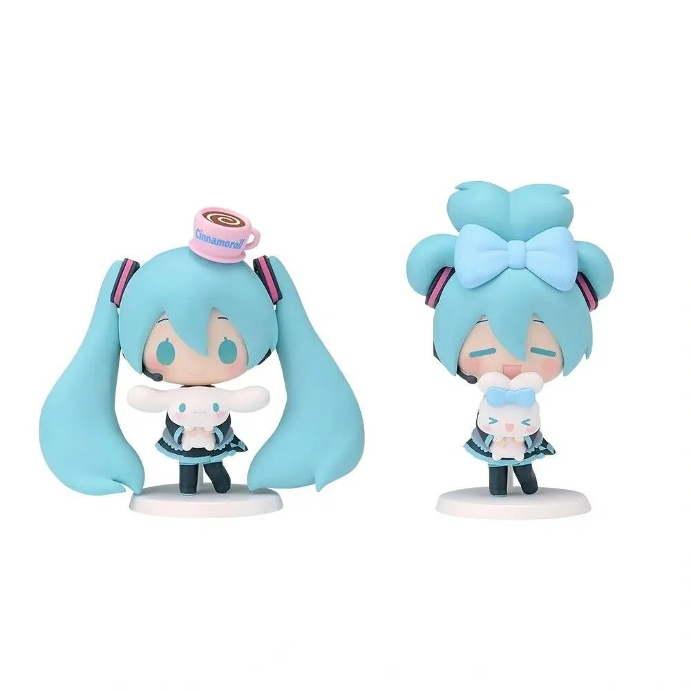 Фигурка Hatsune Miku x Cinnamoroll, коллекционная ПВХ фигурка Мику Хацунэ для девочек и фанатов аниме, размер 10*10*20 — фото 1